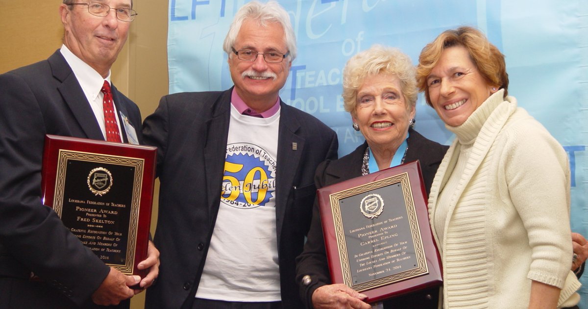 Former LFT presidents receive Federation Pioneer Award | Louisiana ...